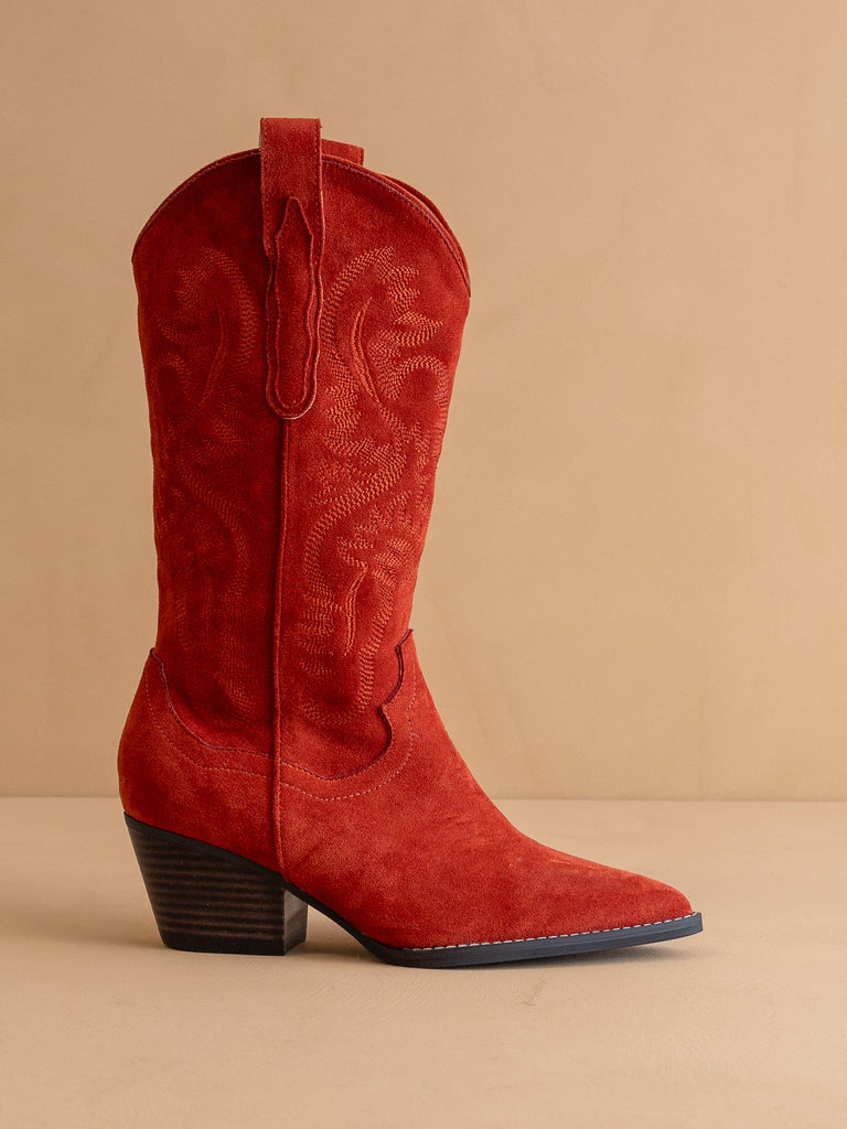 The Amaya | Red Classic Cowgirl Boot – Oasis Society
