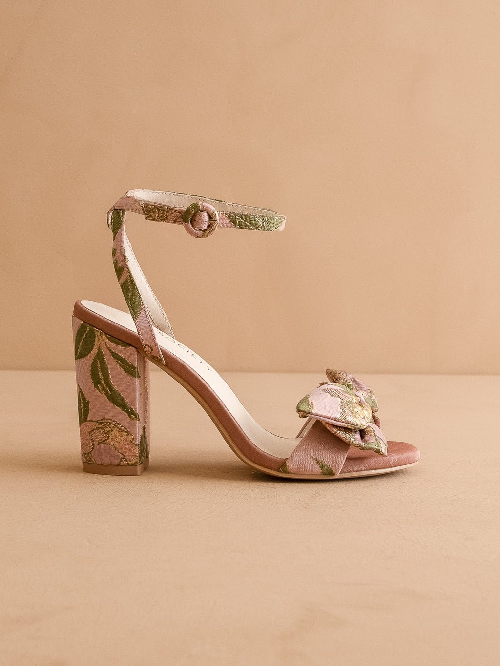 The Celine | Rose Garden Bow Block Heel – Oasis Society