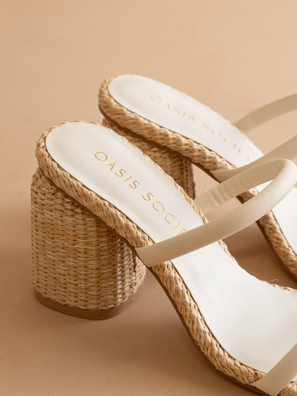 The Margaret | Beige Rattan Heel – Oasis Society