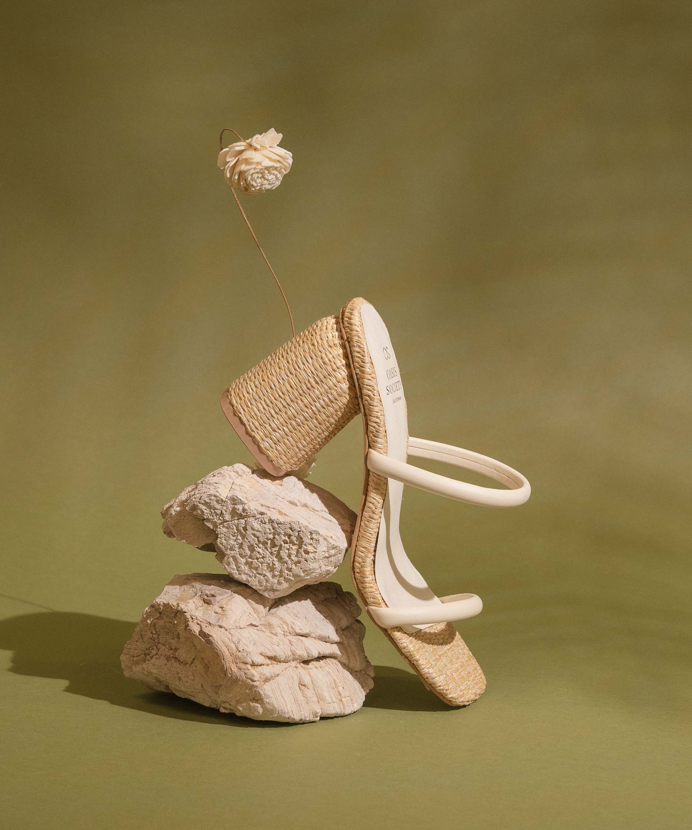The Margaret | Beige Rattan Heel – Oasis Society