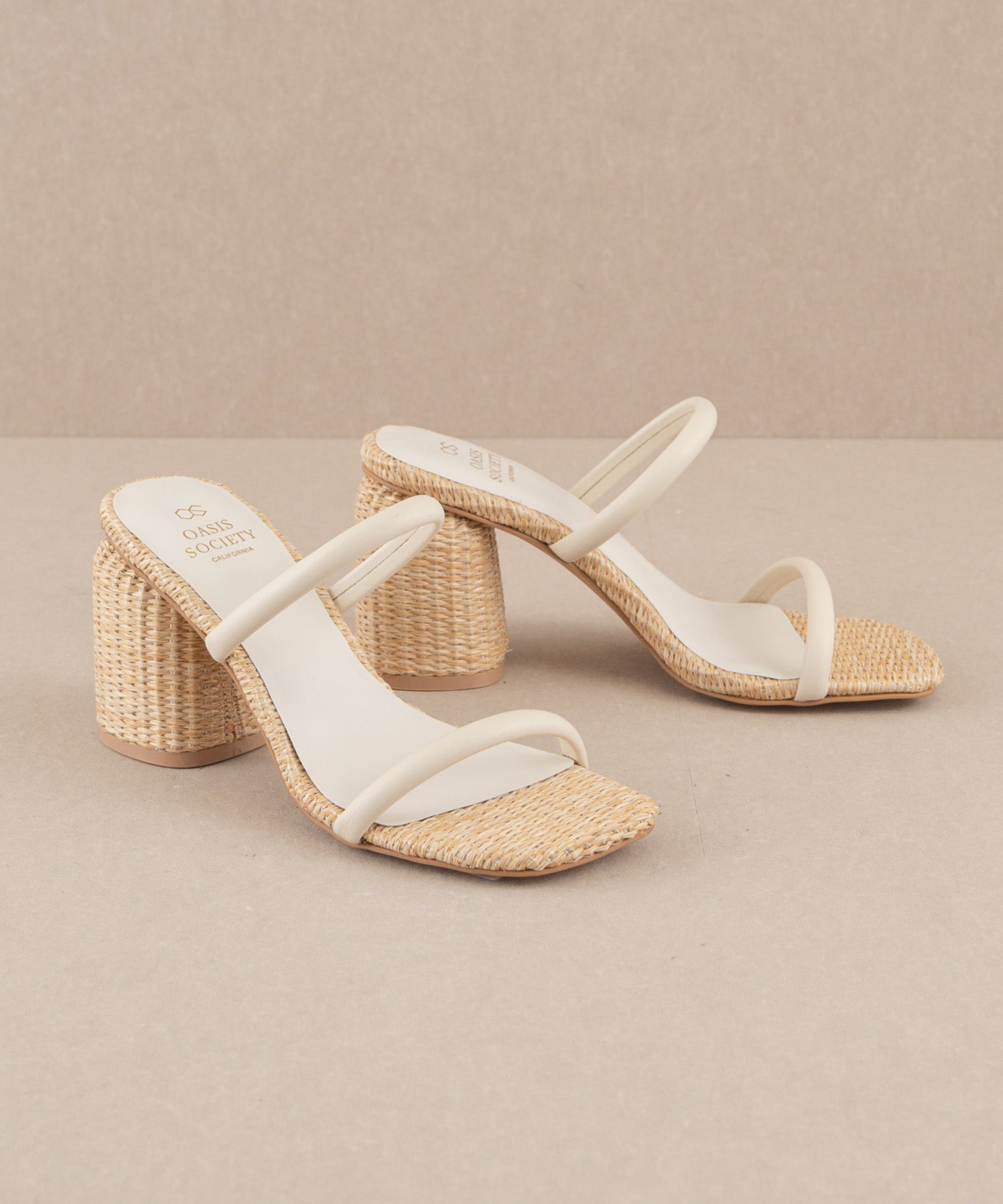 The Margaret | Beige Rattan Heel – Oasis Society