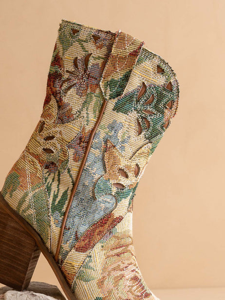 The Sorrel | Vintage Floral Print Western Cowgirl Bootie – Oasis Society