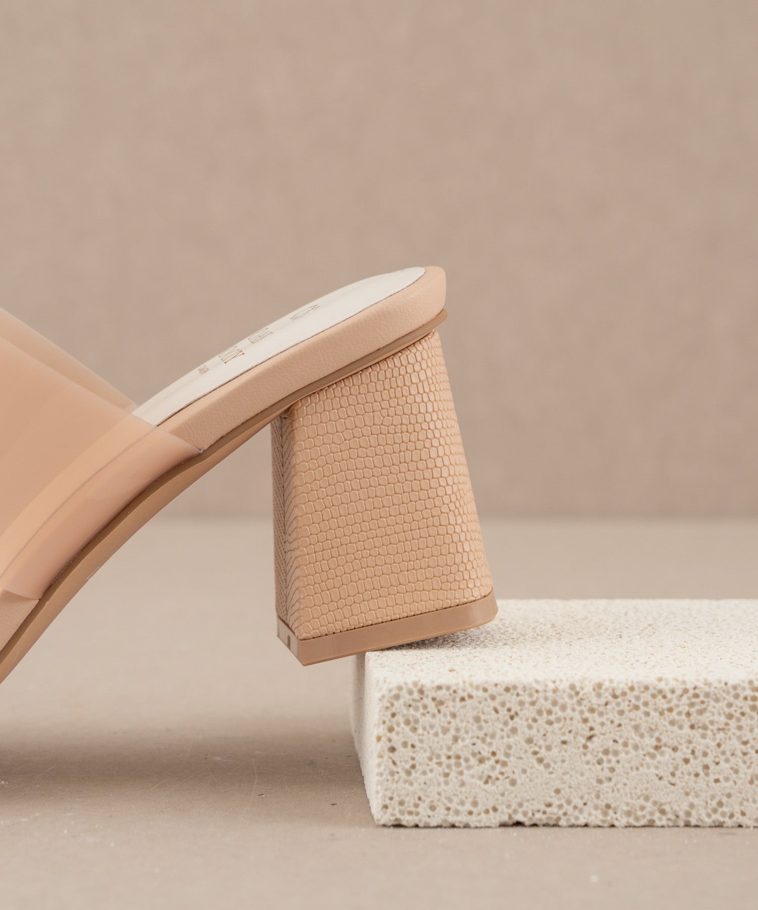 The Bagan | Apricot Transparent Sandal Heel – Oasis Society