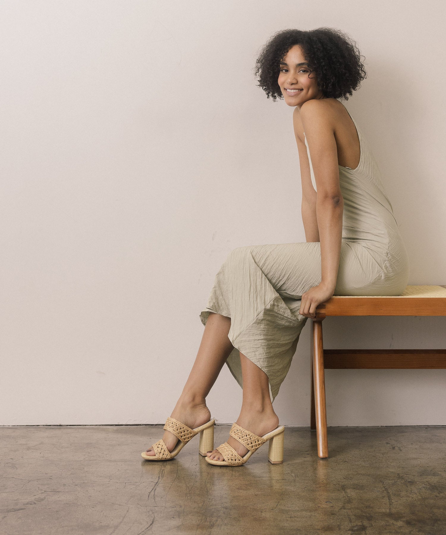 The Margaret | Beige Rattan Heel – Oasis Society