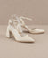 The Princess | White Pointed Toe Heel with Ankle Strap – Oasis Society